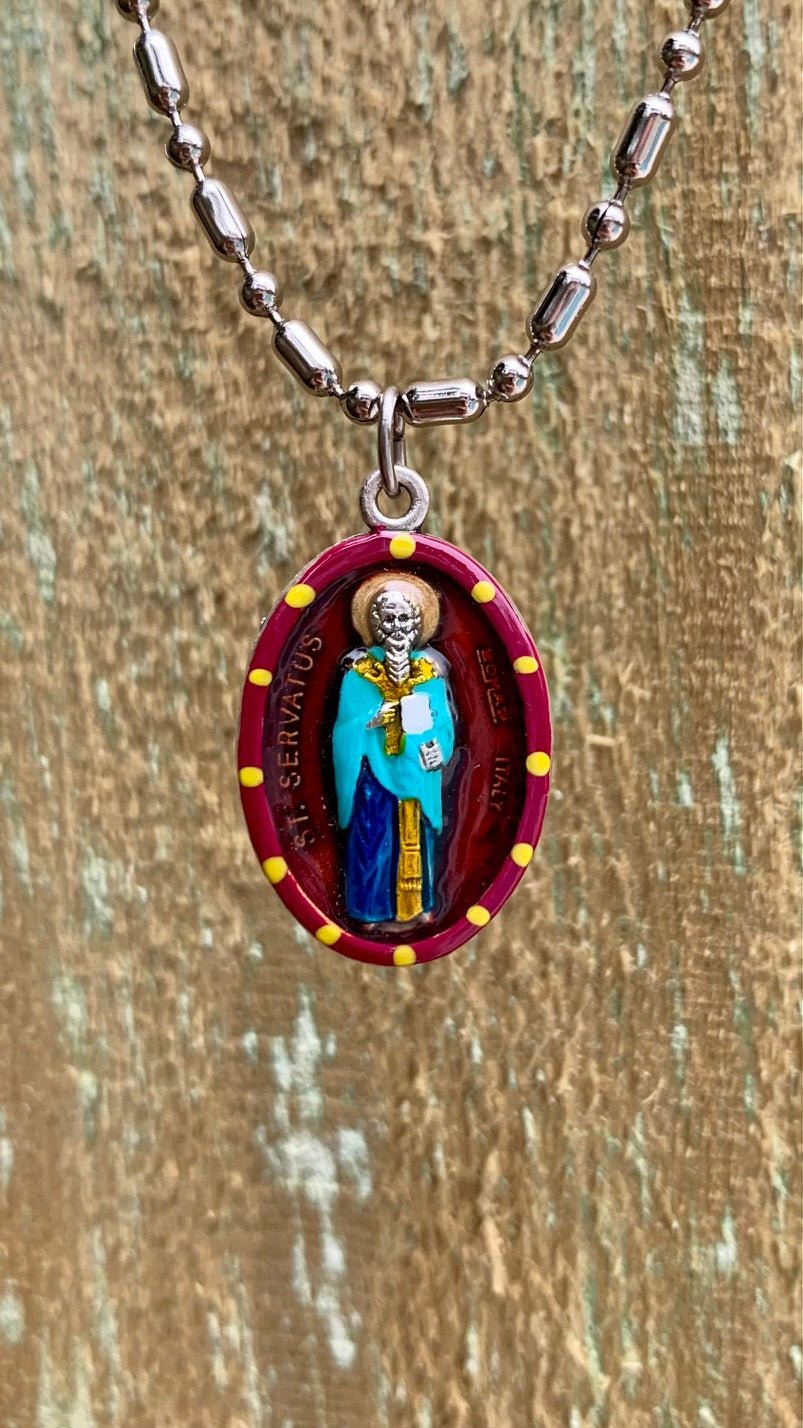 Servatius #1/Red, Hand-Painted Medal, Against Leg & Foot Pain, Arthrit