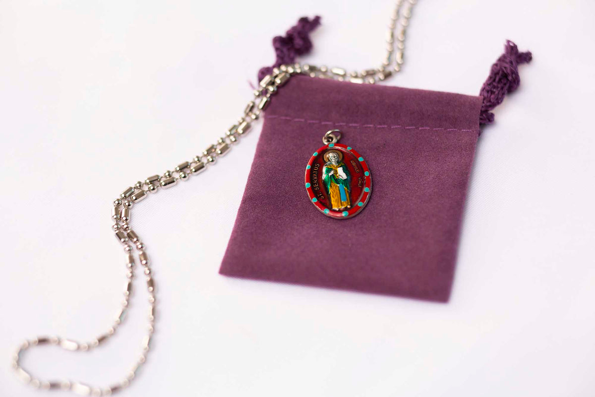 Servatius #1/Red, Hand-Painted Medal, Against Leg & Foot Pain, Arthrit ...